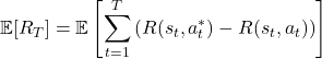 Explain the concept of regret in reinforcement learning and how it is ...