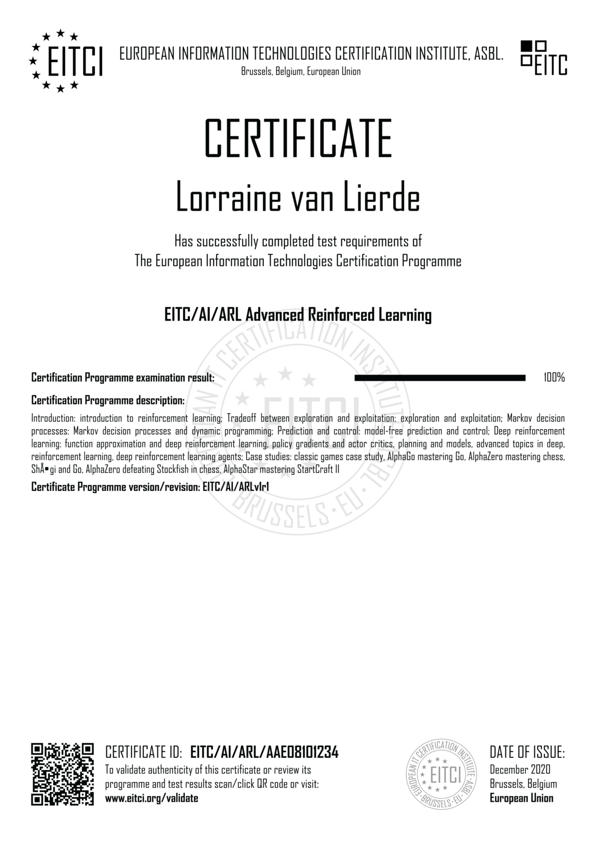 EITC/AI/ARL Advanced Reinforcement Learning - EITCA Academy