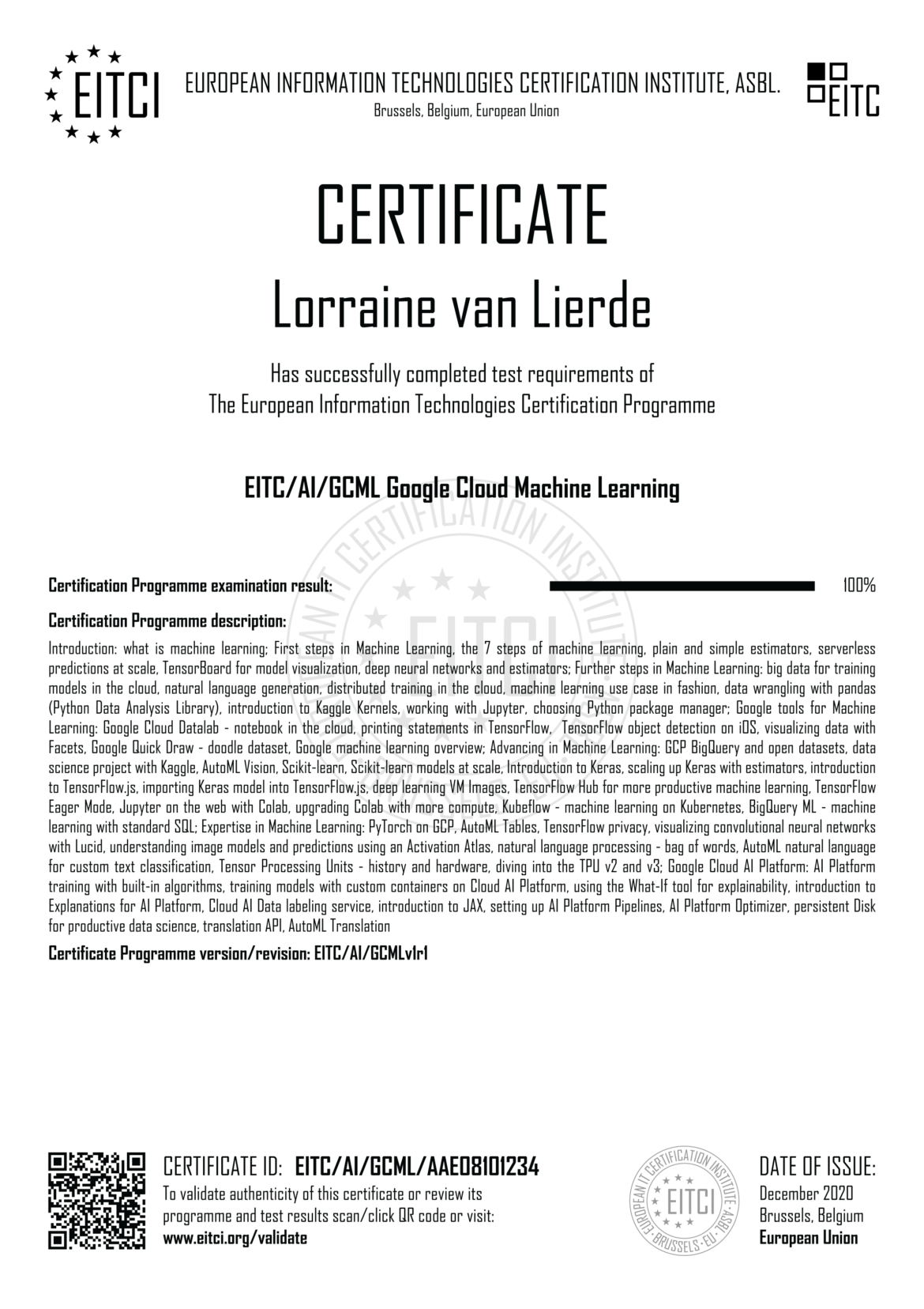 EITC/AI/GCML Google Cloud Machine Learning - EITCA Academy